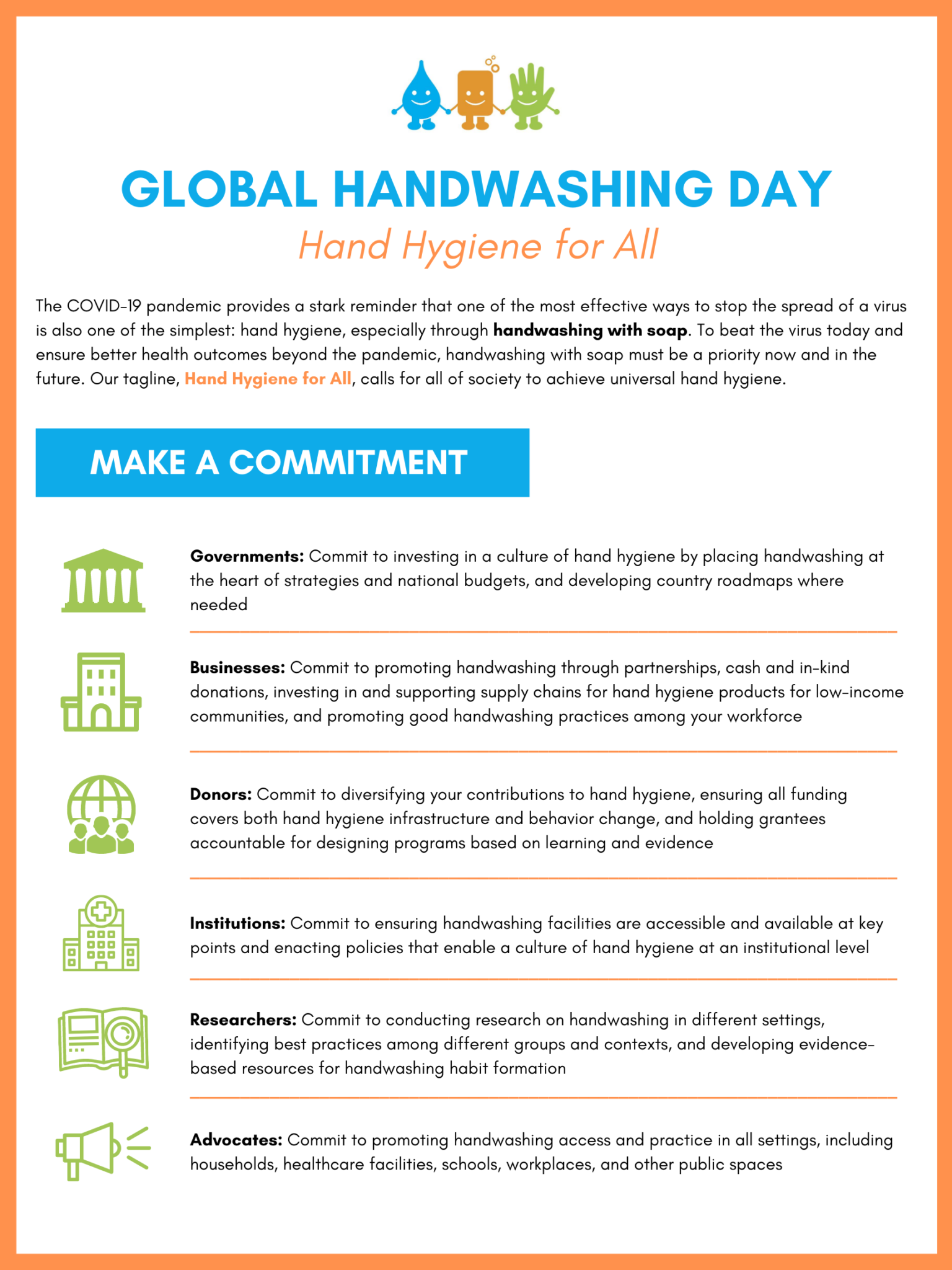 Global Handwashing Day 2020 Infographic: Hand Hygiene for All - The ...