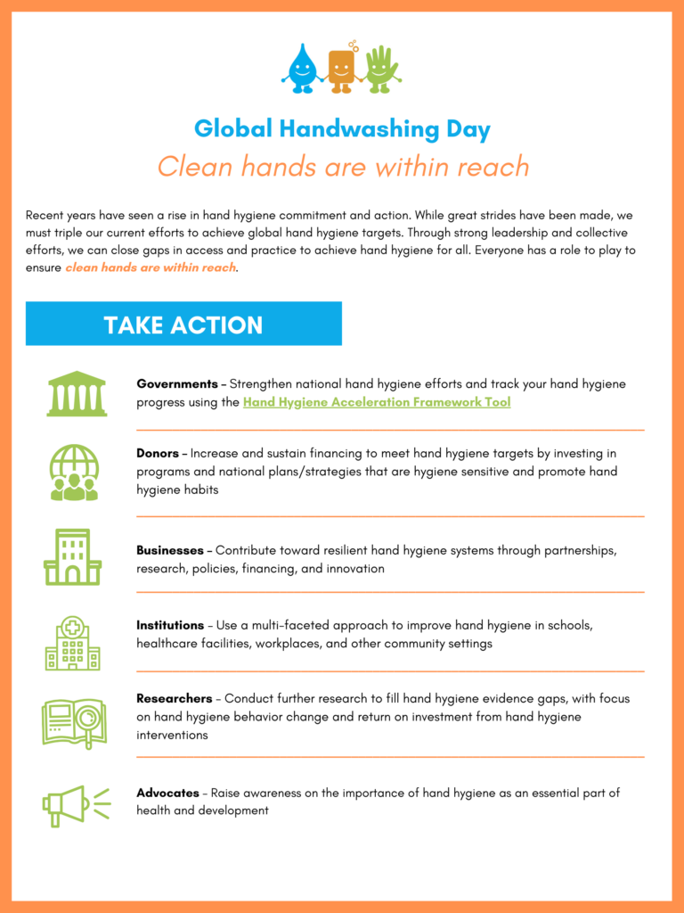 Global Handwashing Day 2023 Infographic: Clean Hands are Within Reach ...